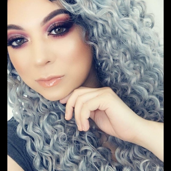 Accessories | Silver Gray Curly Lace Front Wig | Poshmark